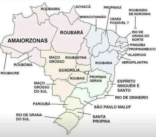 Piadas e Videos - "Piadas e Vídeos em memes"Mapa do Brasil